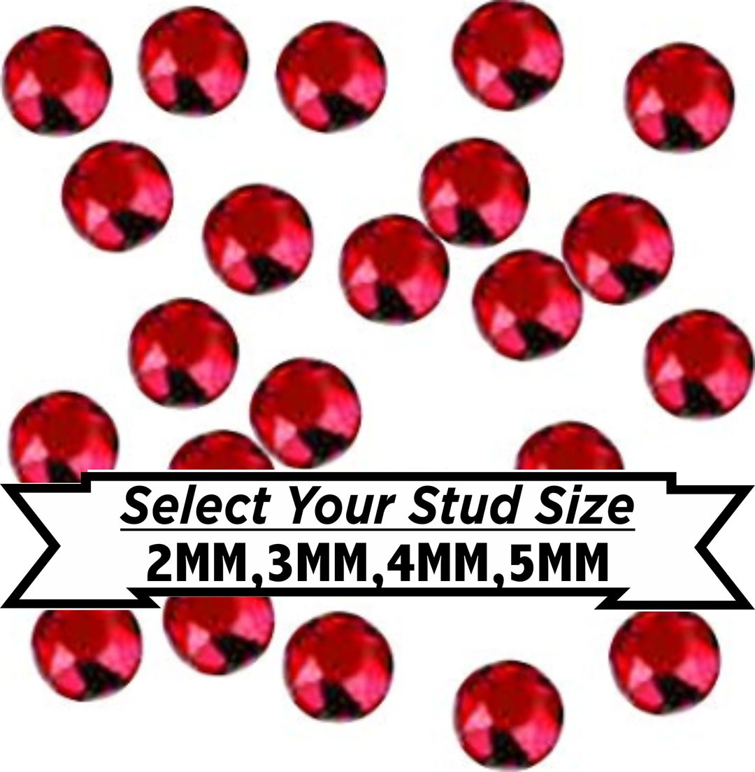 Red Hotfix Studs Red Hotfix Rhinestuds Select Size - Etsy