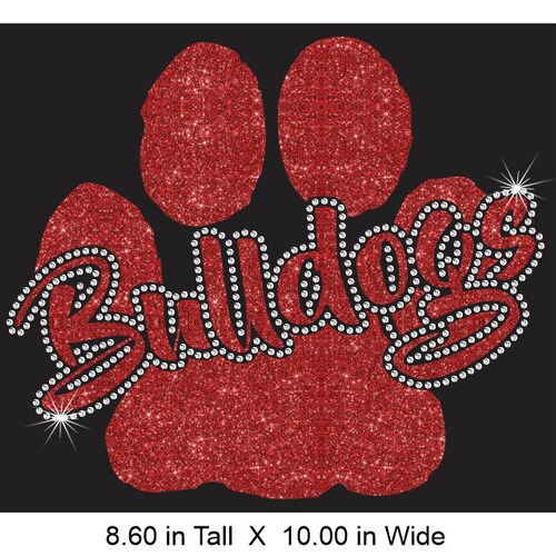 Bulldogs Cursive Burst DOWNLOAD Rhinestone and Vinyl CUT - Etsy