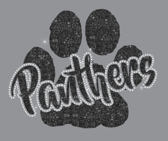 Panthers Paw Vinyl and Rhinestone Design for Schools or Team - Etsy