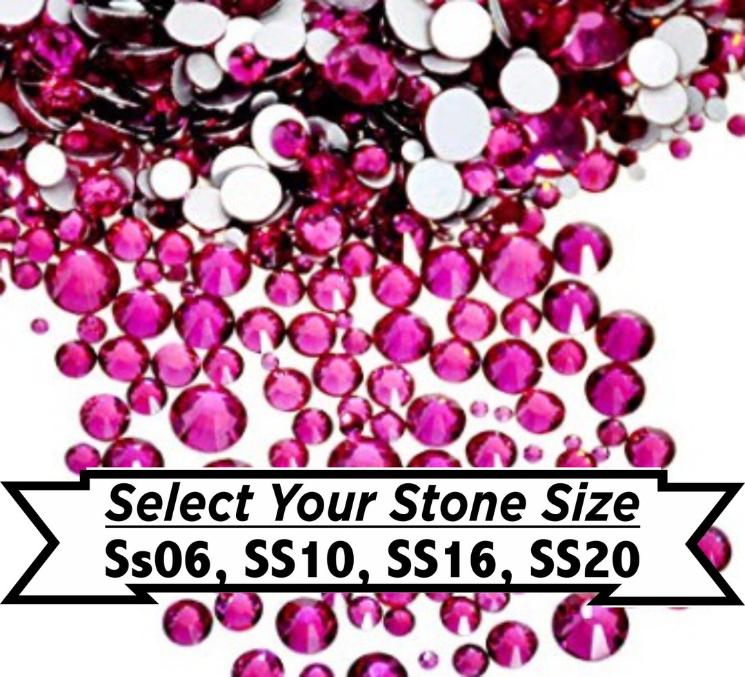 Rose Hotfix Rhinestones Select Size - Etsy
