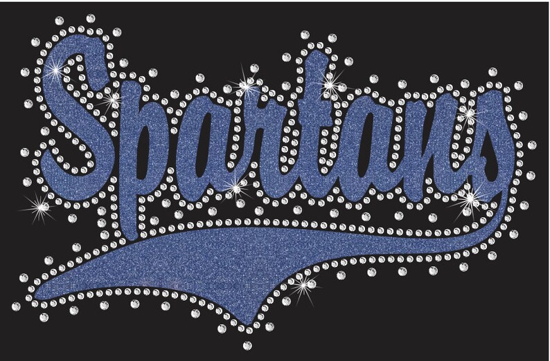 Swoosh Cursive Custom Name Vinyl and Rhinestone Multimedia | Etsy UK