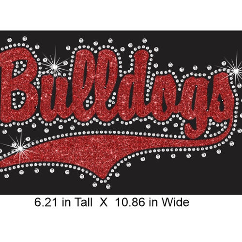 Bulldogs Cursive Burst DOWNLOAD Rhinestone and Vinyl CUT - Etsy