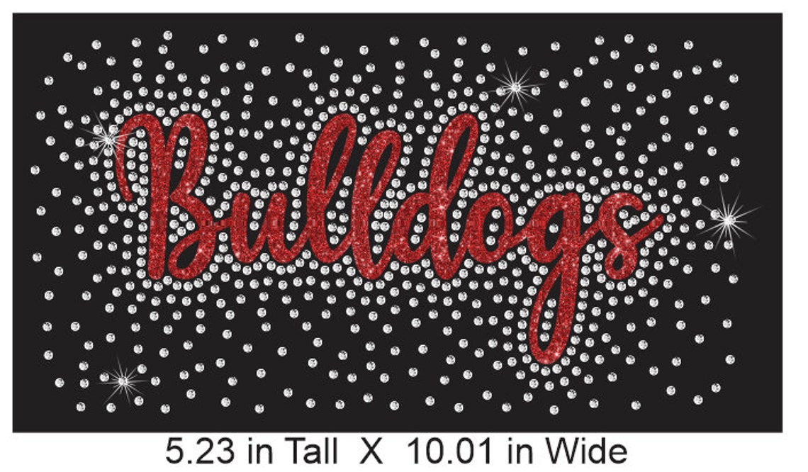 Bulldogs Cursive Burst DOWNLOAD Rhinestone and Vinyl CUT - Etsy