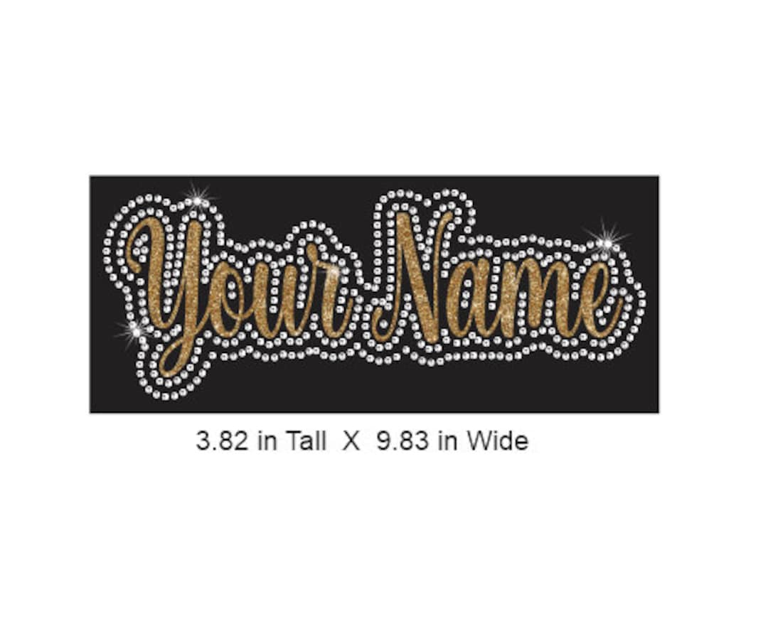 Double Rhinestone Row Cursive Vinyl and Rhinestone Multimedia - Etsy