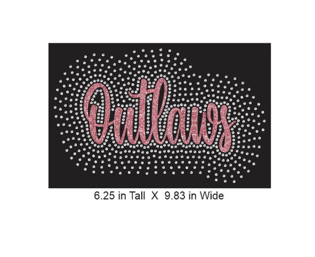 Outlaws Cursive Burst DOWNLOAD Rhinestone and Vinyl CUT TEMPLATE File ...