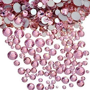 Light Rose Hotfix Rhinestones Select Size - Etsy