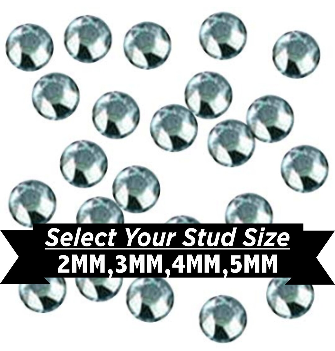 Silver Hotfix Studs Silver Hotfix Rhinestuds Select Size - Etsy