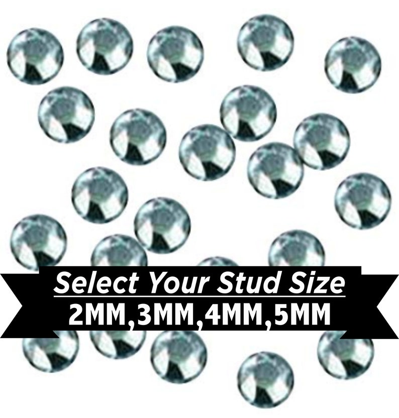 Silver Hotfix Studs Silver Hotfix Rhinestuds Select Size - Etsy
