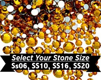 Rose Hotfix Rhinestones Select Size | Etsy