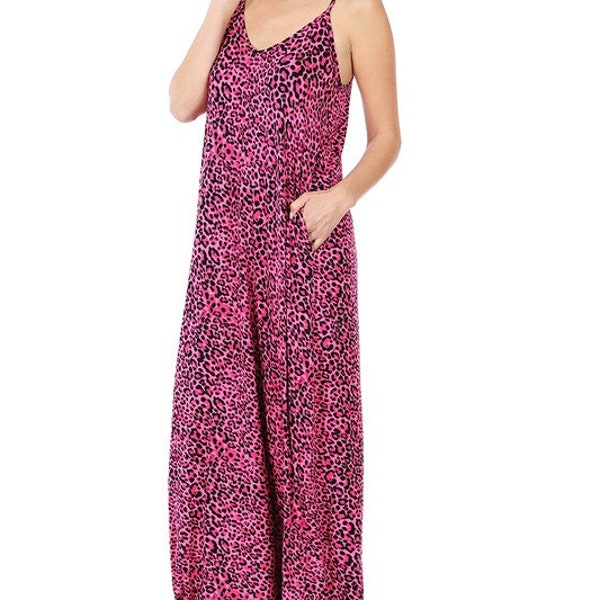 Pink Leopard Dress - Etsy