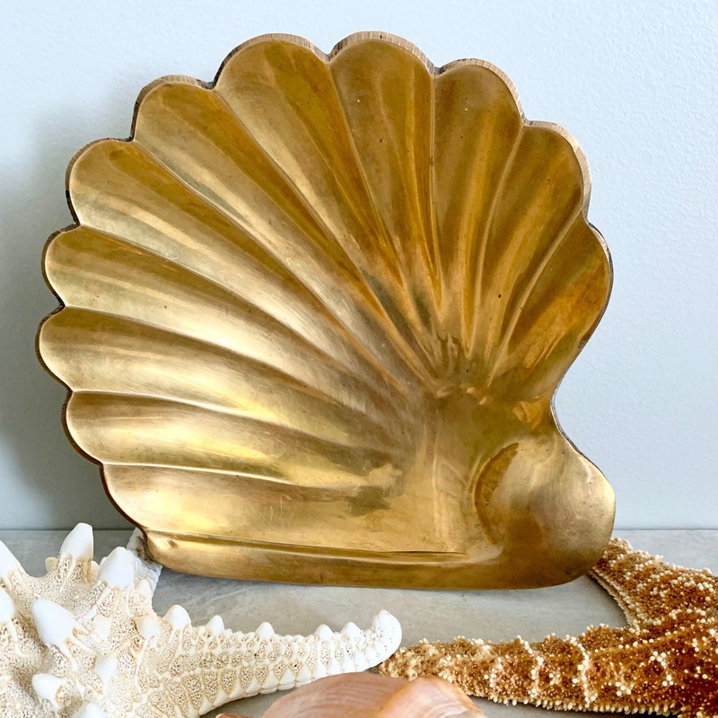 Brass Shell Dish - Etsy