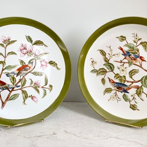 Pair of Bird Plates With Display Stands, Tabletop and Wall Decor, 10 1/ ...