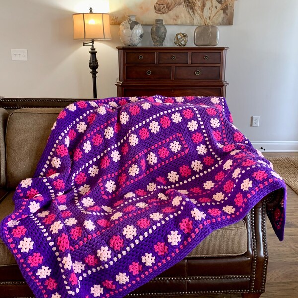 Purple Afghan - Etsy
