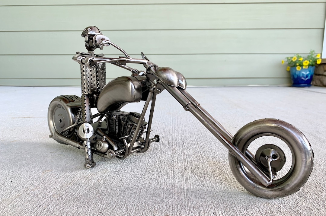 Gunmetal Steampunk Choppers Set of Two With Riders - Etsy