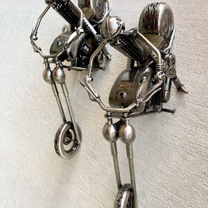Gunmetal Steampunk Choppers, Set of Two, With Riders, Motorcycle ...