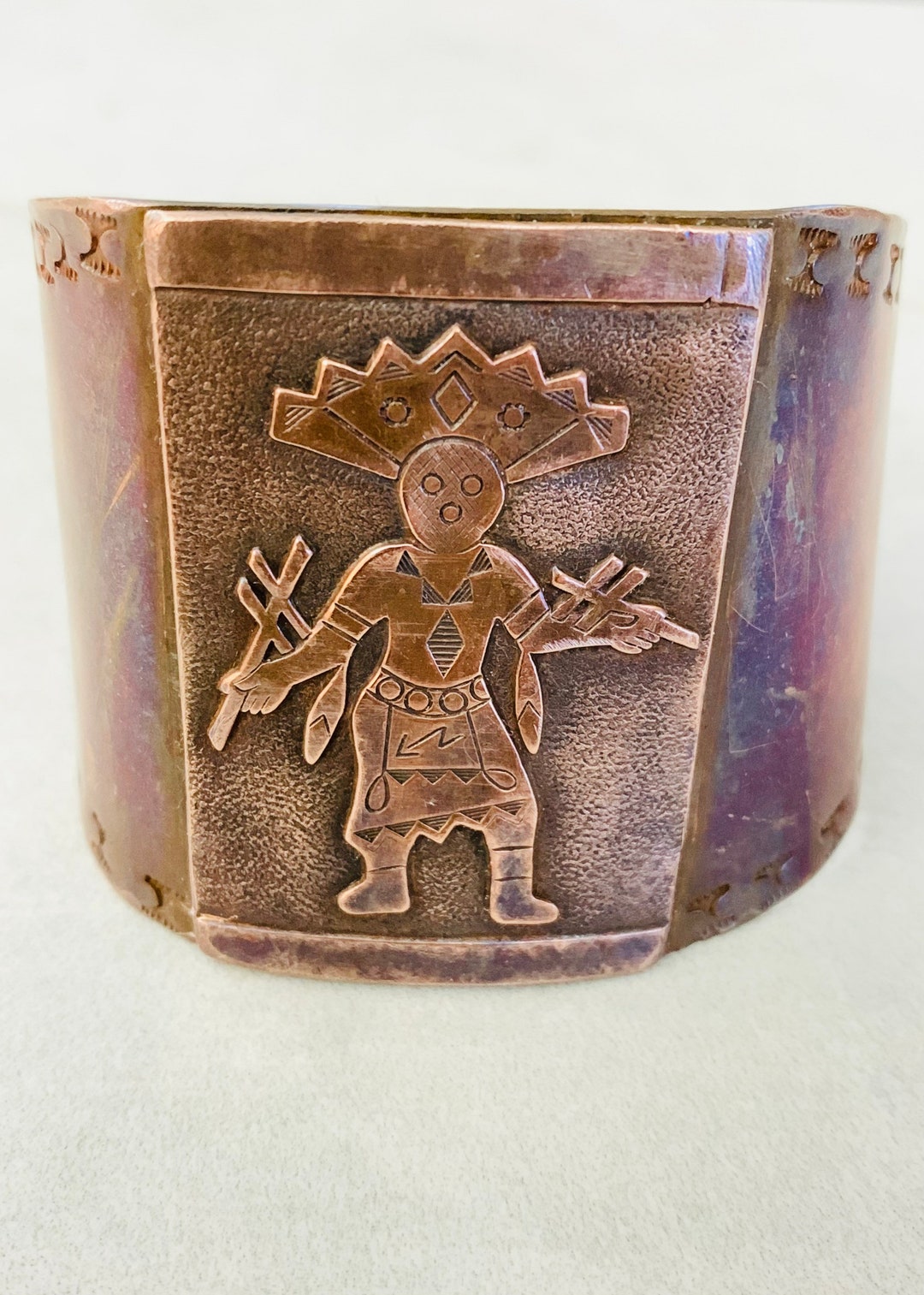 Copper Kachina Cuff, Vintage Statement Bracelet, Vintage Boho Jewelry ...