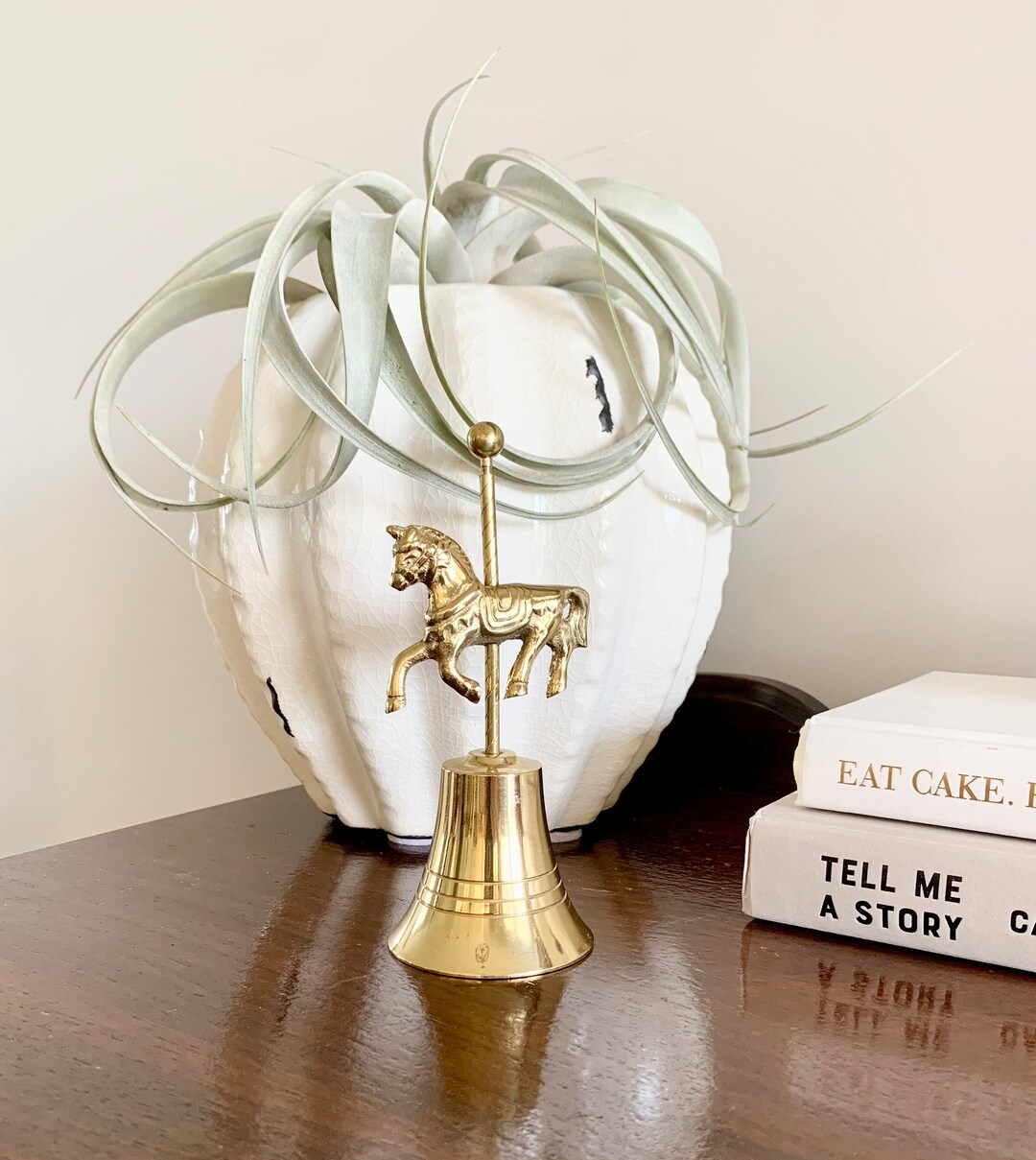 Vintage Brass Carousel Horse Bell: Whimsical Tabletop Decor - Etsy