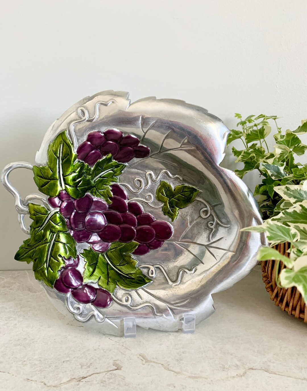 Vintage Cast Aluminum Grape Tray: Retro Kitchen Decor - Etsy