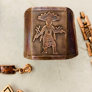 Copper Kachina Cuff, Vintage Statement Bracelet, Vintage Boho Jewelry ...