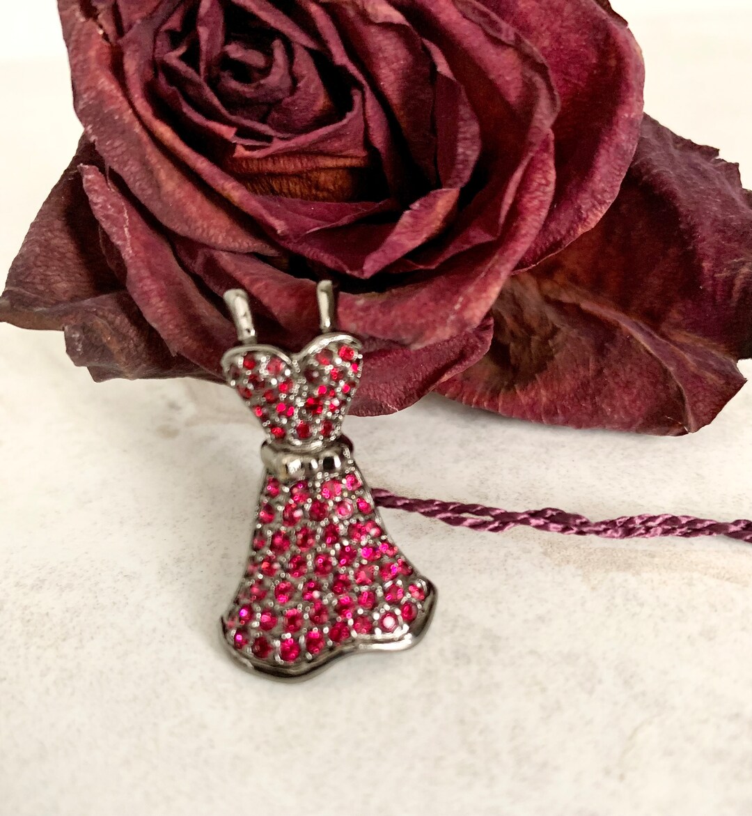 Vintage Swarovski Red Dress Pin: Sparkling Gunmetal Brooch - Etsy