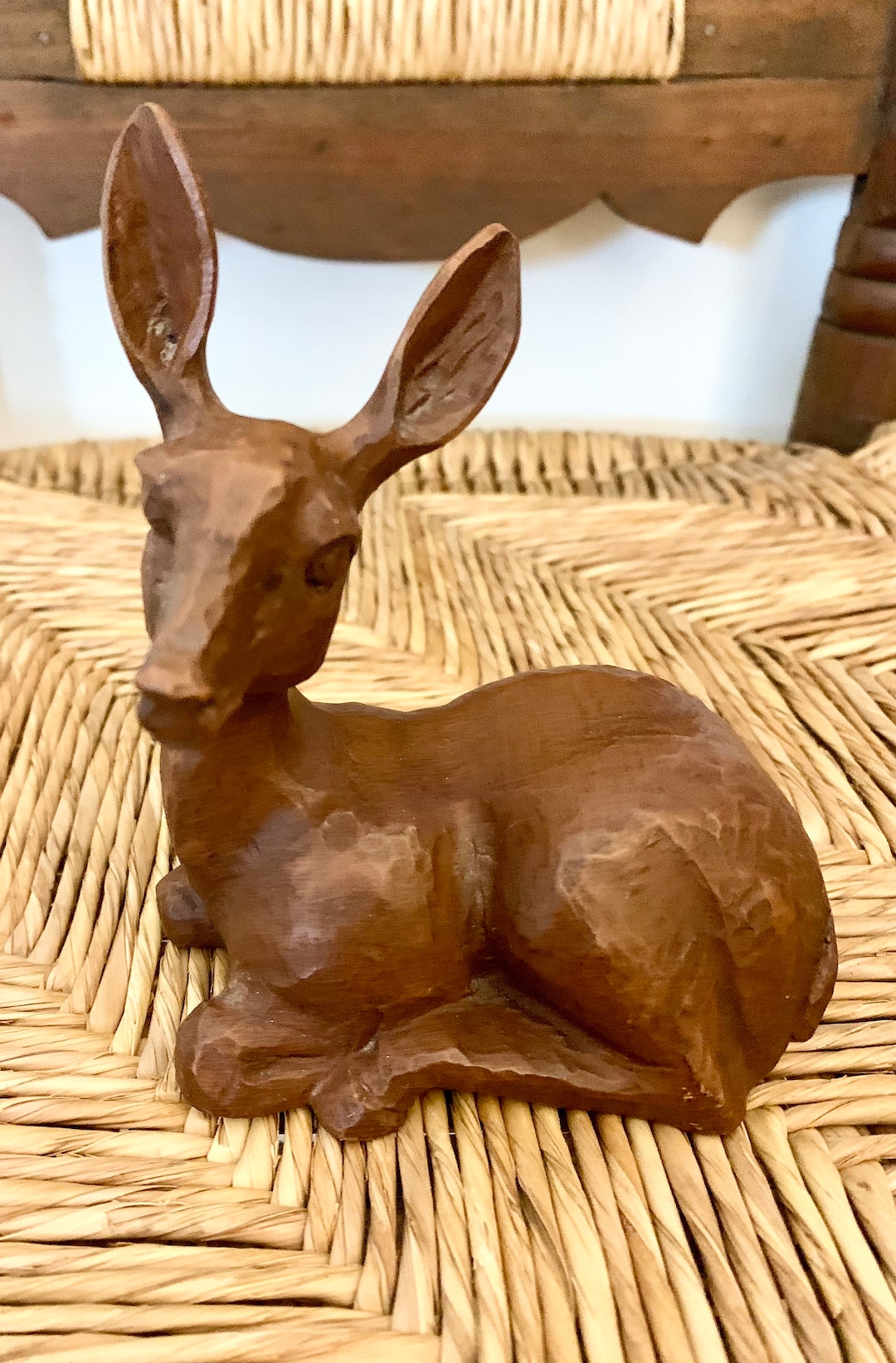 Vintage Deer/fawn Figure, Red Mill Handcrafted Pecan Resin Figure, Made ...
