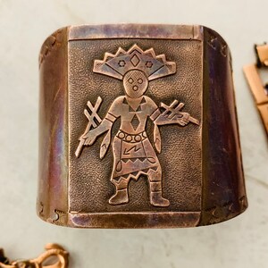 Copper Kachina Cuff, Vintage Statement Bracelet, Vintage Boho Jewelry ...