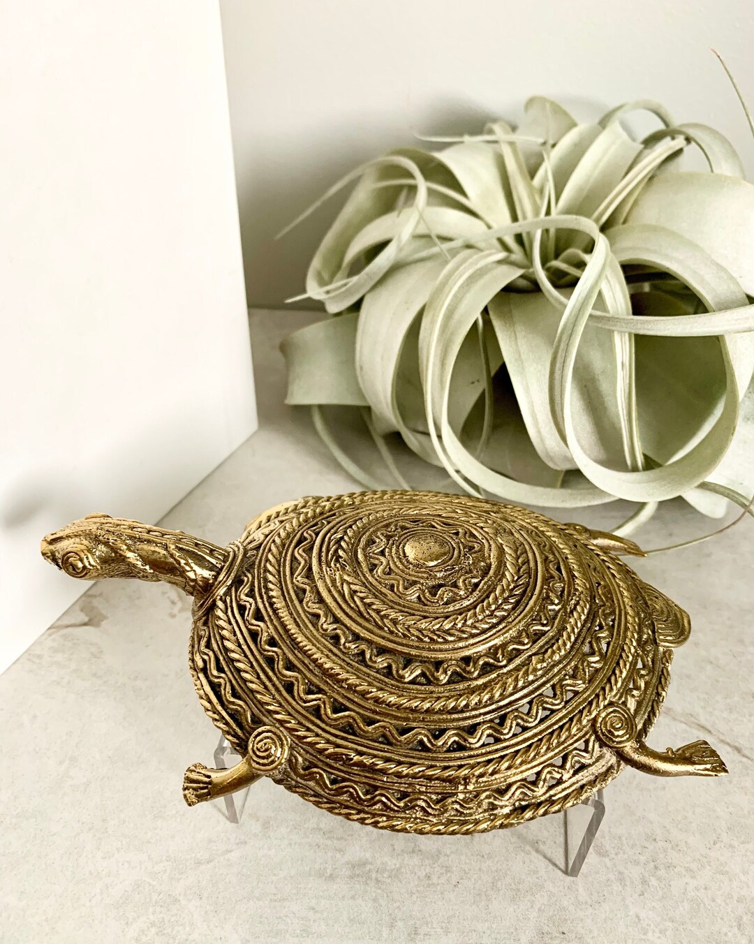 Dhokra Brass Good Luck Tortoise, Vintage Brass Turtle, Eclectic ...