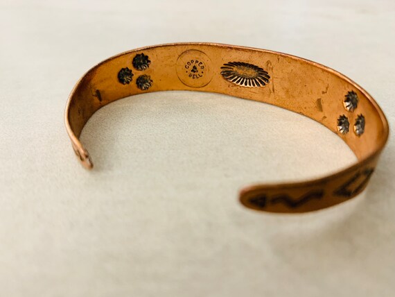 Vintage Copper Bell Trading Post Cuff with Thunderbir… - Gem