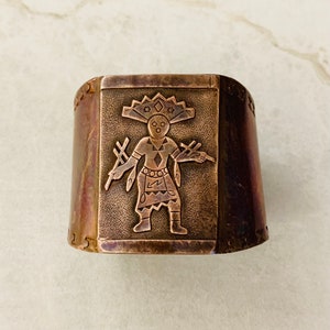 Copper Kachina Cuff, Vintage Statement Bracelet, Vintage Boho Jewelry ...