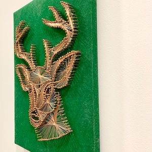 Deer Metal String Art, Man Cave Art, Vintage Buck Art, Handmade One of ...