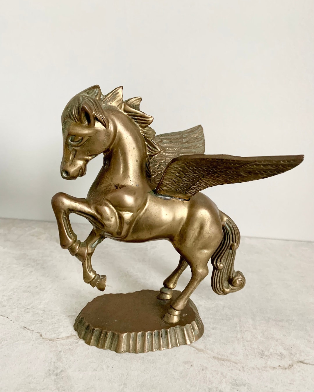 Vintage Brass Pegasus, Brass Winged Horse Statue, Boho Fantasy ...