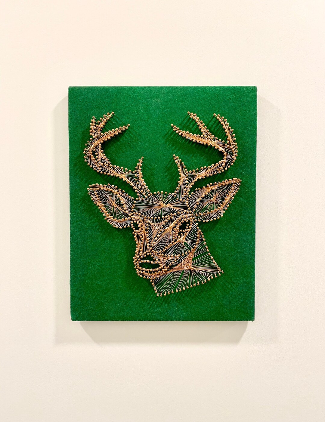 Deer Metal String Art, Man Cave Art, Vintage Buck Art, Handmade One of ...