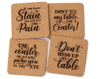 Funny Coasters Set Rude Coasters Gag Gift Inappropriate - Etsy