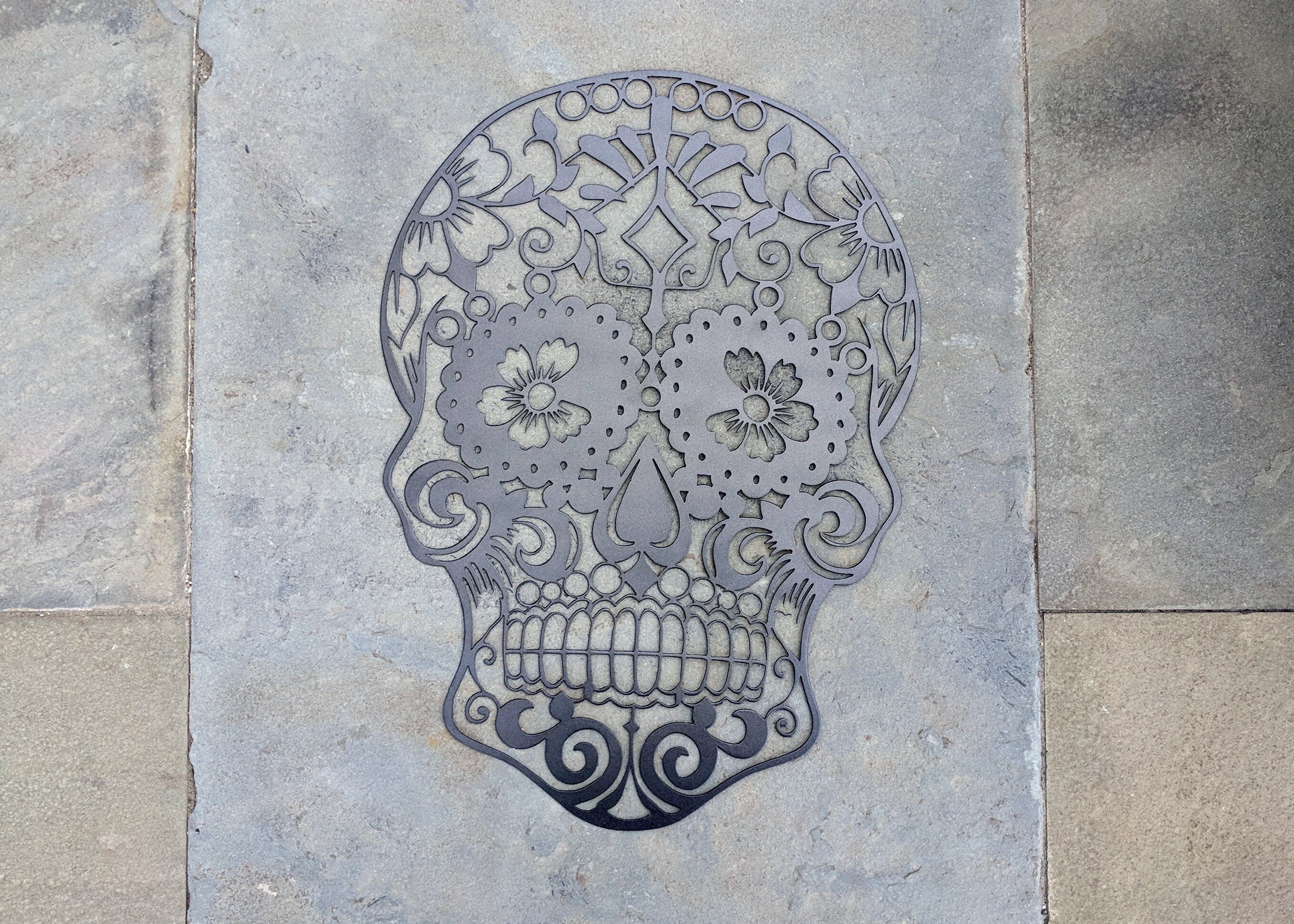 Metal Sugar Skull Sign Day of the Dead Detailed Steel Art - Etsy