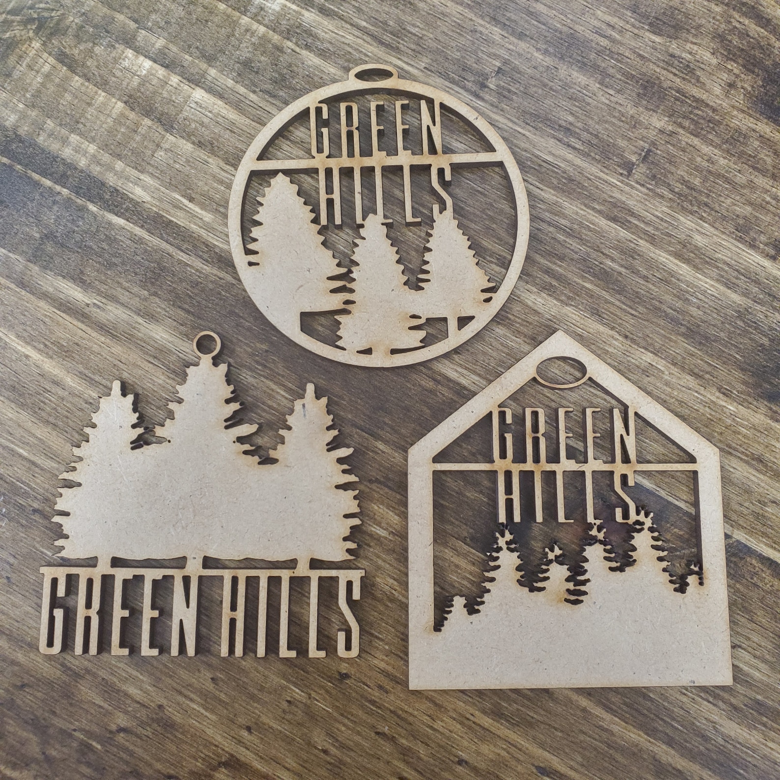BULK Personalized Custom Wood Ornaments Laser Cut Unique Holiday ...