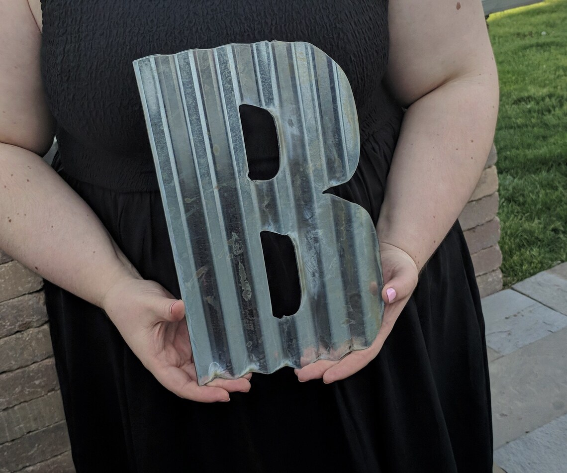 Metal Letter Cut Out 12 Rustic Metal Home Decor Sign | Etsy