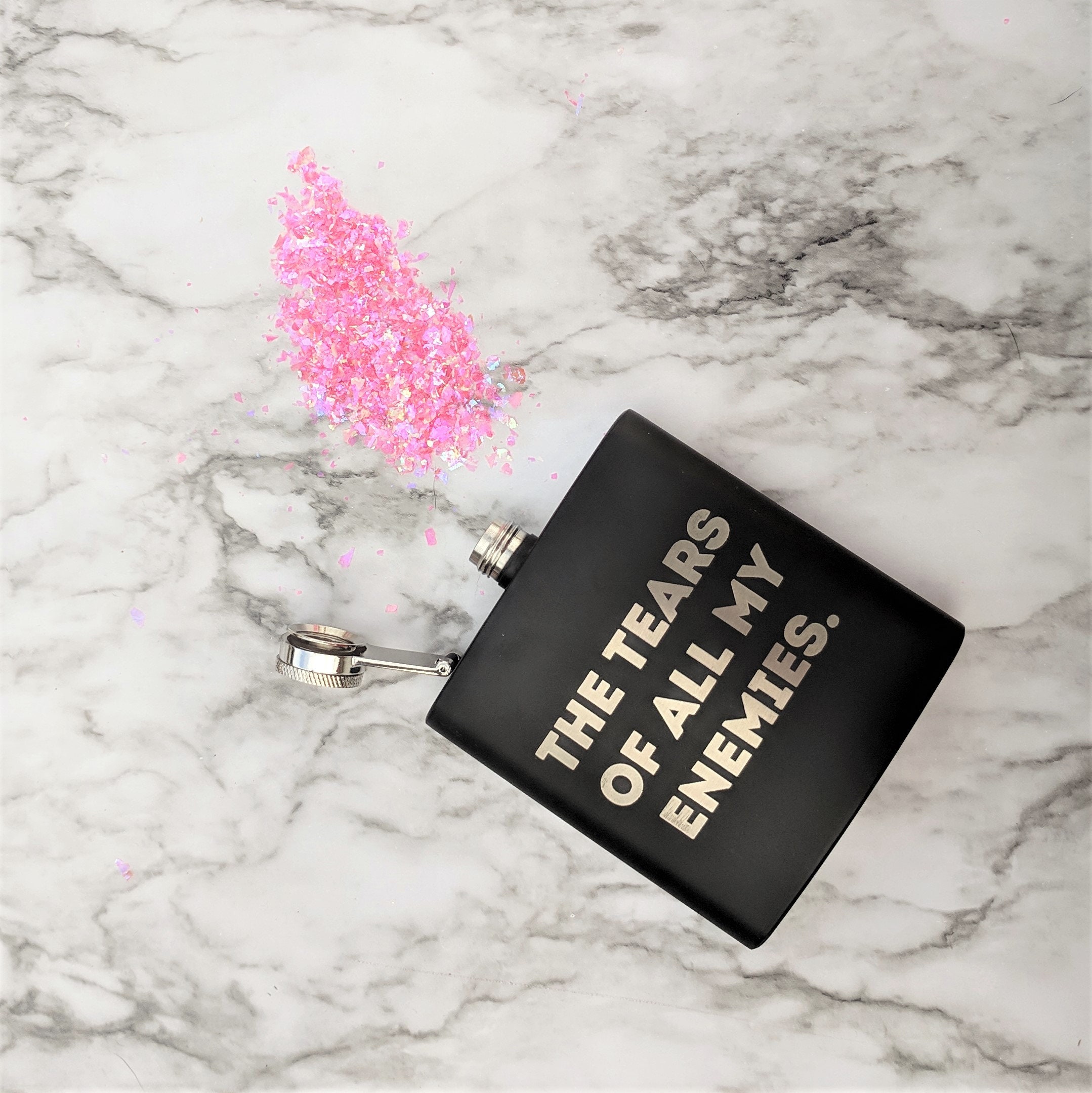 The Tears of All My Enemies Flask Matte 6 Oz Stainless Steel - Etsy