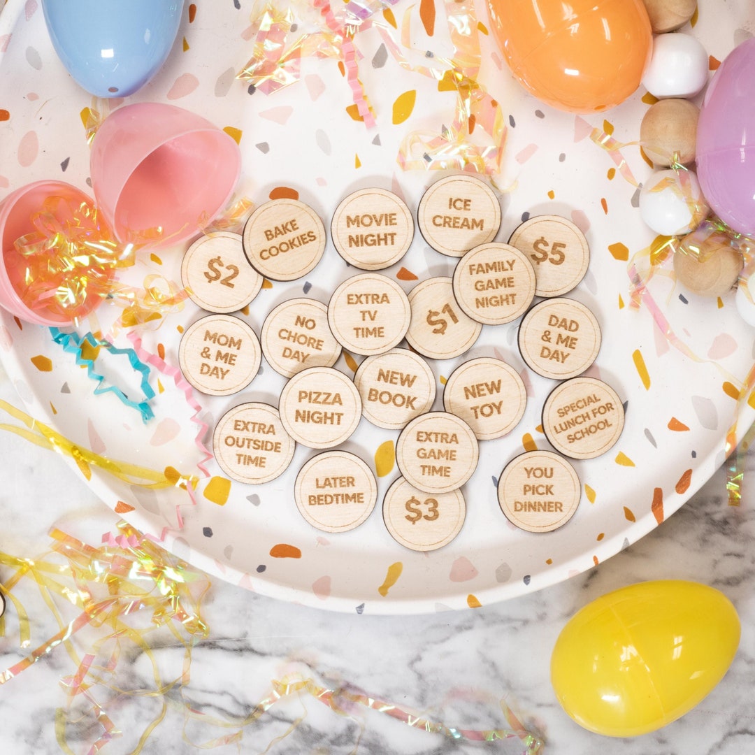 Easter Egg Tokens Egg Fillers | Easter Egg Hunt Stuffers Unique Kids ...