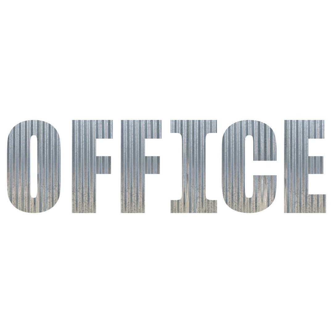 OFFICE Metal Letters Corrugated Galvanized Metal Word Business Sign ...