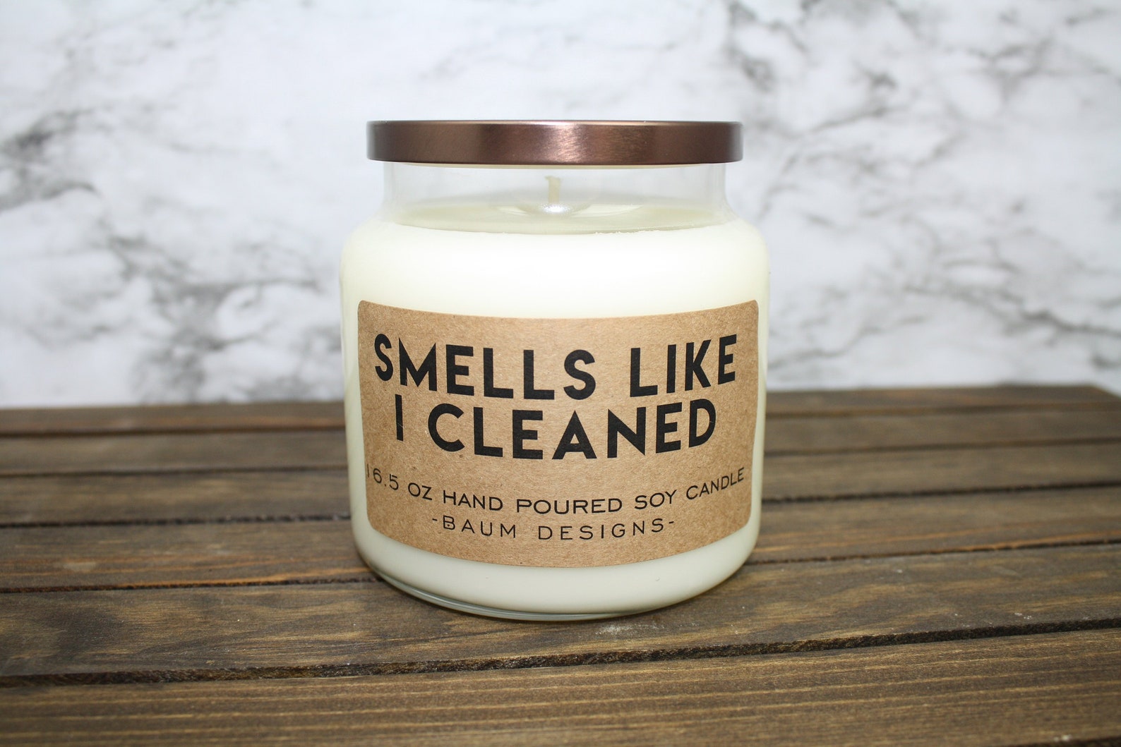 Smells Like I Cleaned Soy Candle Funny 16.5 Oz. Large Hand - Etsy
