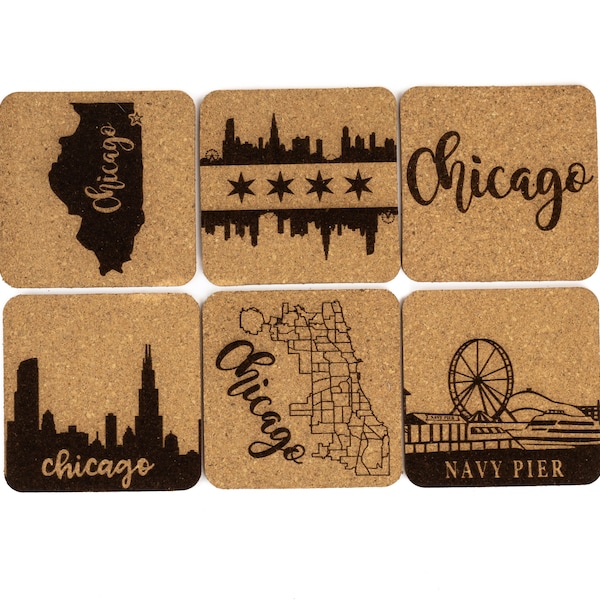 Chicago Flag Coaster - Etsy