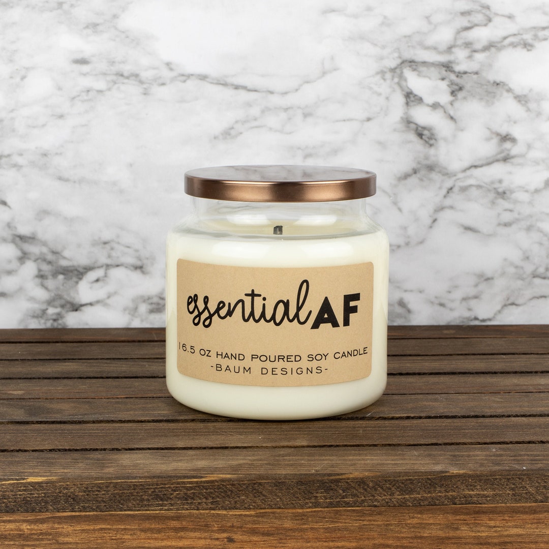 Essential AF Soy Candle | 16.5 Oz. Hand Poured All Natural Candles ...