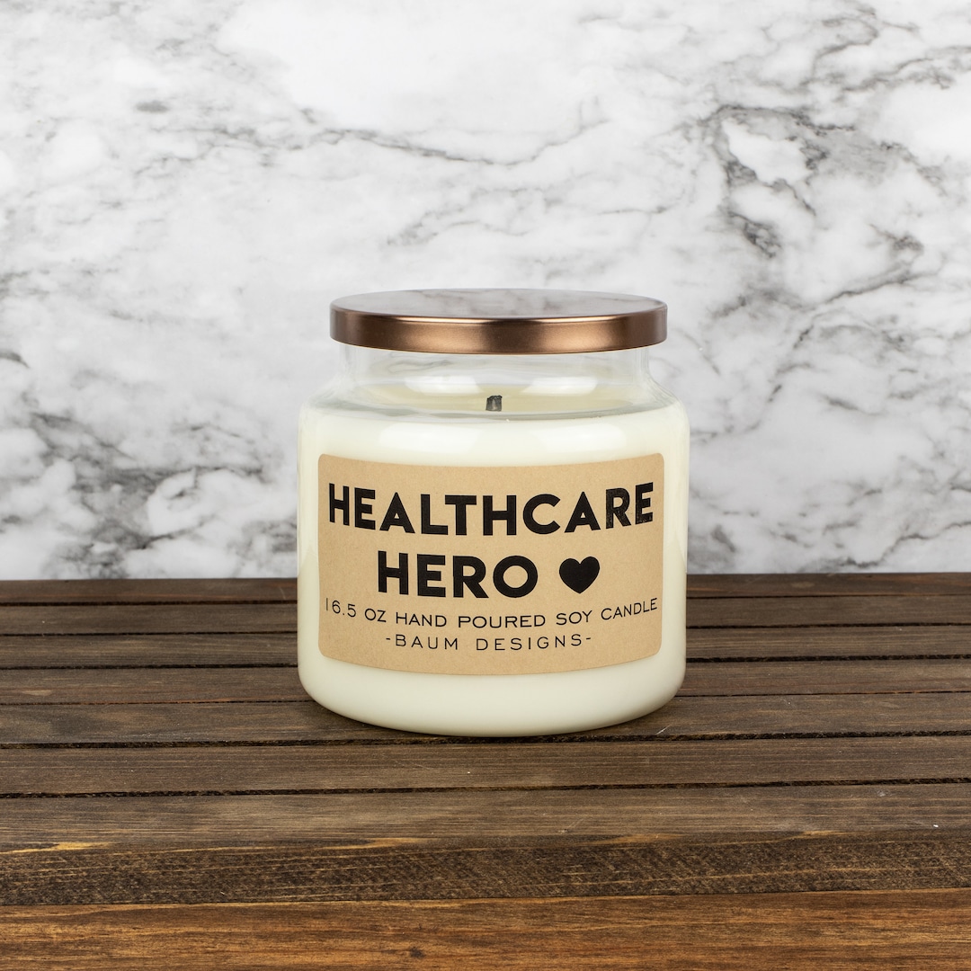 Healthcare Hero Soy Candle | 16.5 Oz. Hand Poured All Natural Candles ...