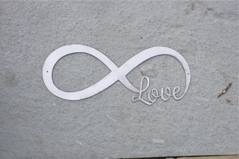 Infinity Love Metal Sign Large Unique Steel Wall Art - Etsy