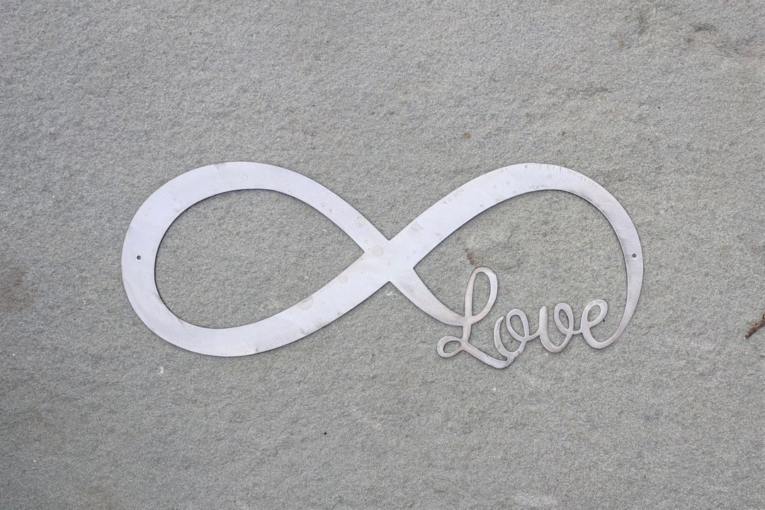 Infinity Love Metal Sign | Large Unique Steel Wall Art | Special ...