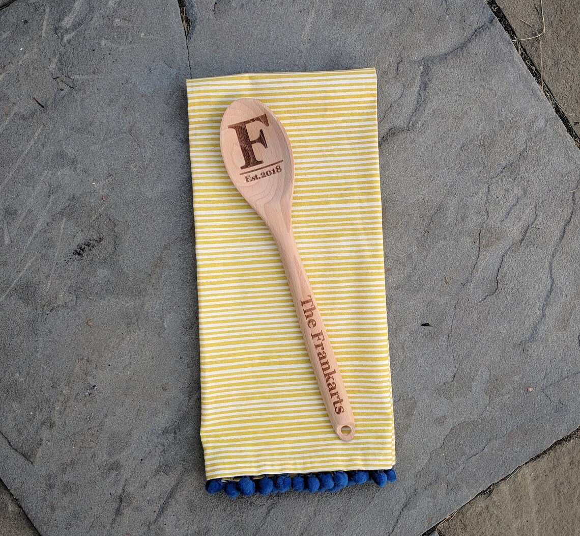 Personalized Family Name Spoon Engraved Wood Unique - Etsy