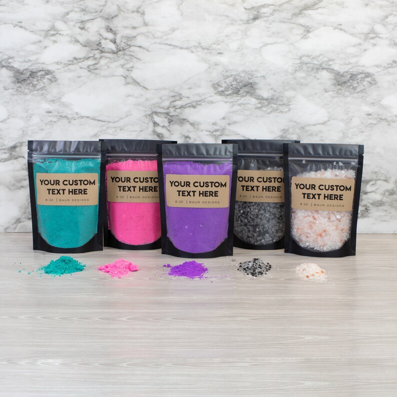 Custom Text Personalized Bath Bomb Bag Bath Salts Bath Dust - Etsy