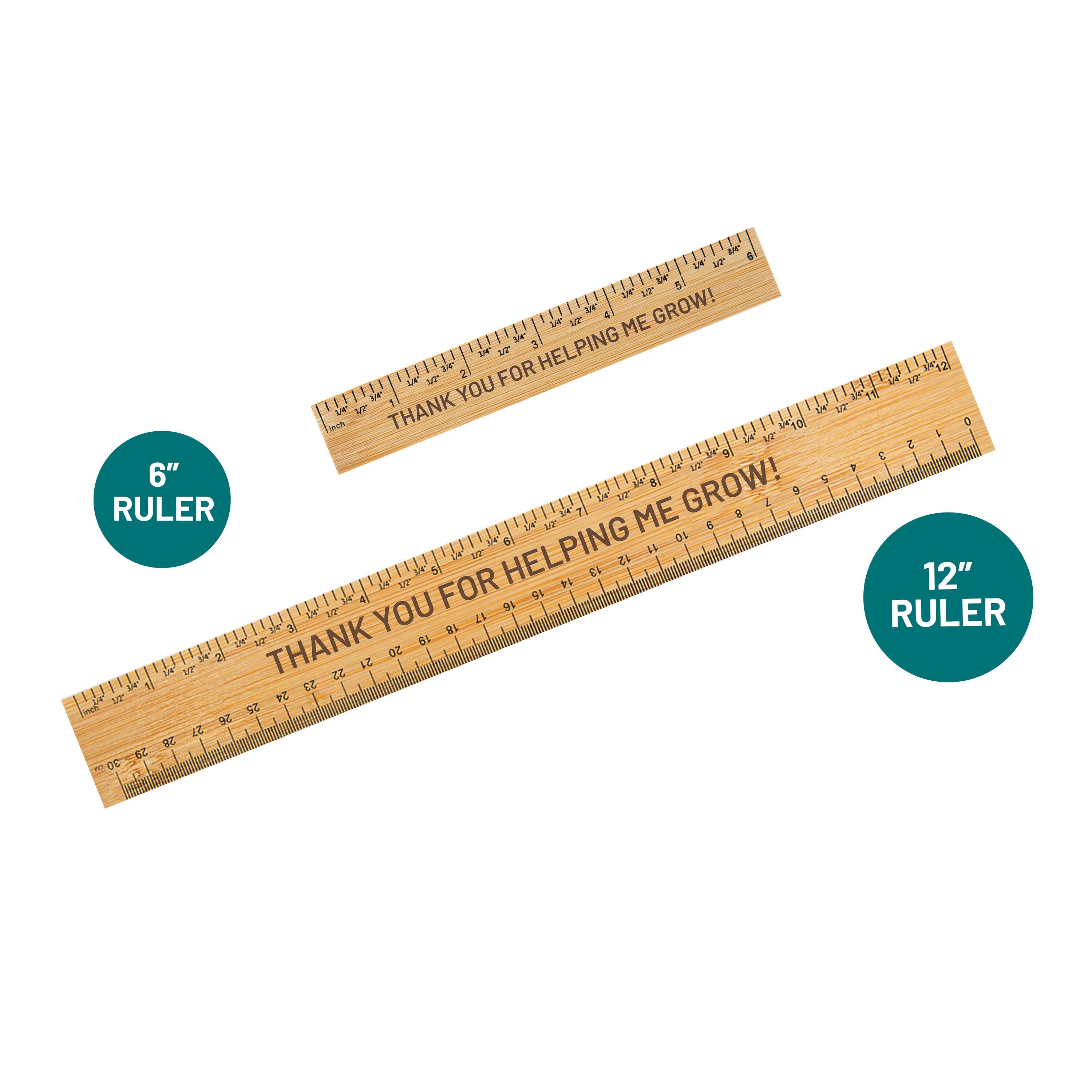 Thank You for Helping Me Grow Ruler 6 or 12 Bamboo - Etsy