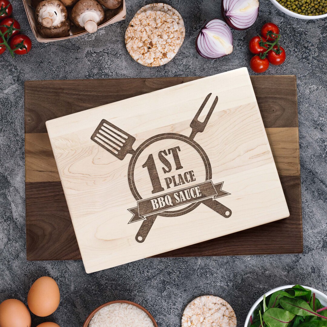 Barbeque Competition BBQ Grilling Cutting Board | Maple or Walnut Wood ...