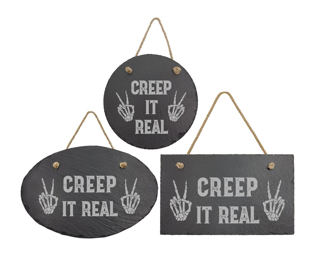 Creep It Real Slate Sign | Unique Halloween Spooky Season Witch Fall ...